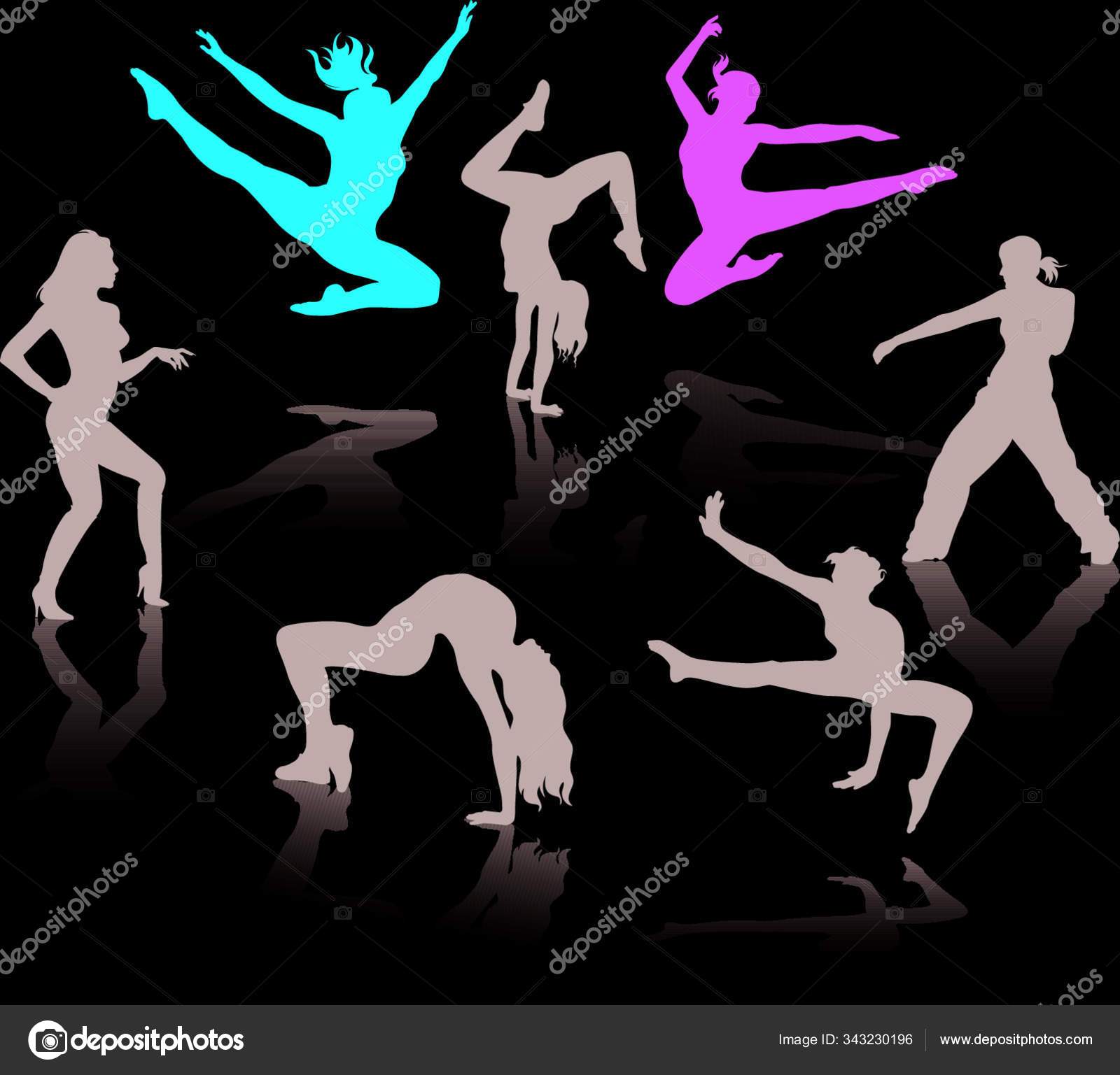 Silhouettes Modern Dancer Stock Vector Image by ©YAYImages #343230196