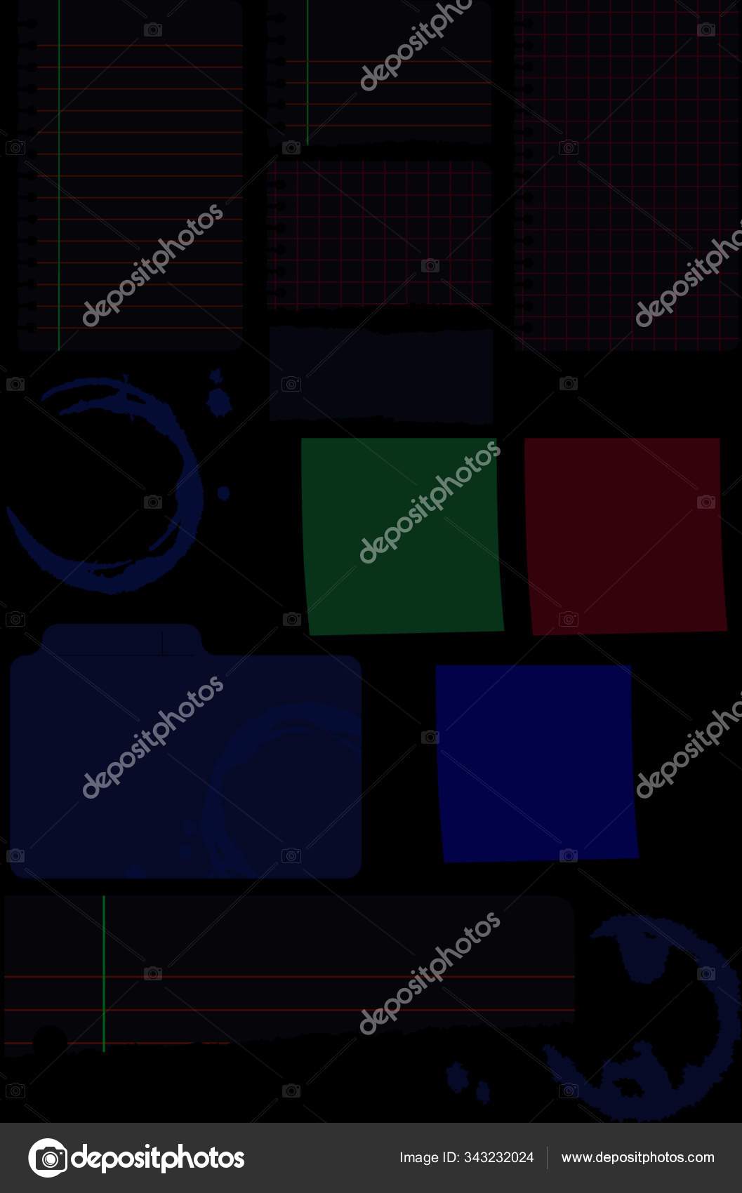 Selection Note Paper Post Notes Torn Scraps Paper Stock Vector Image by ...