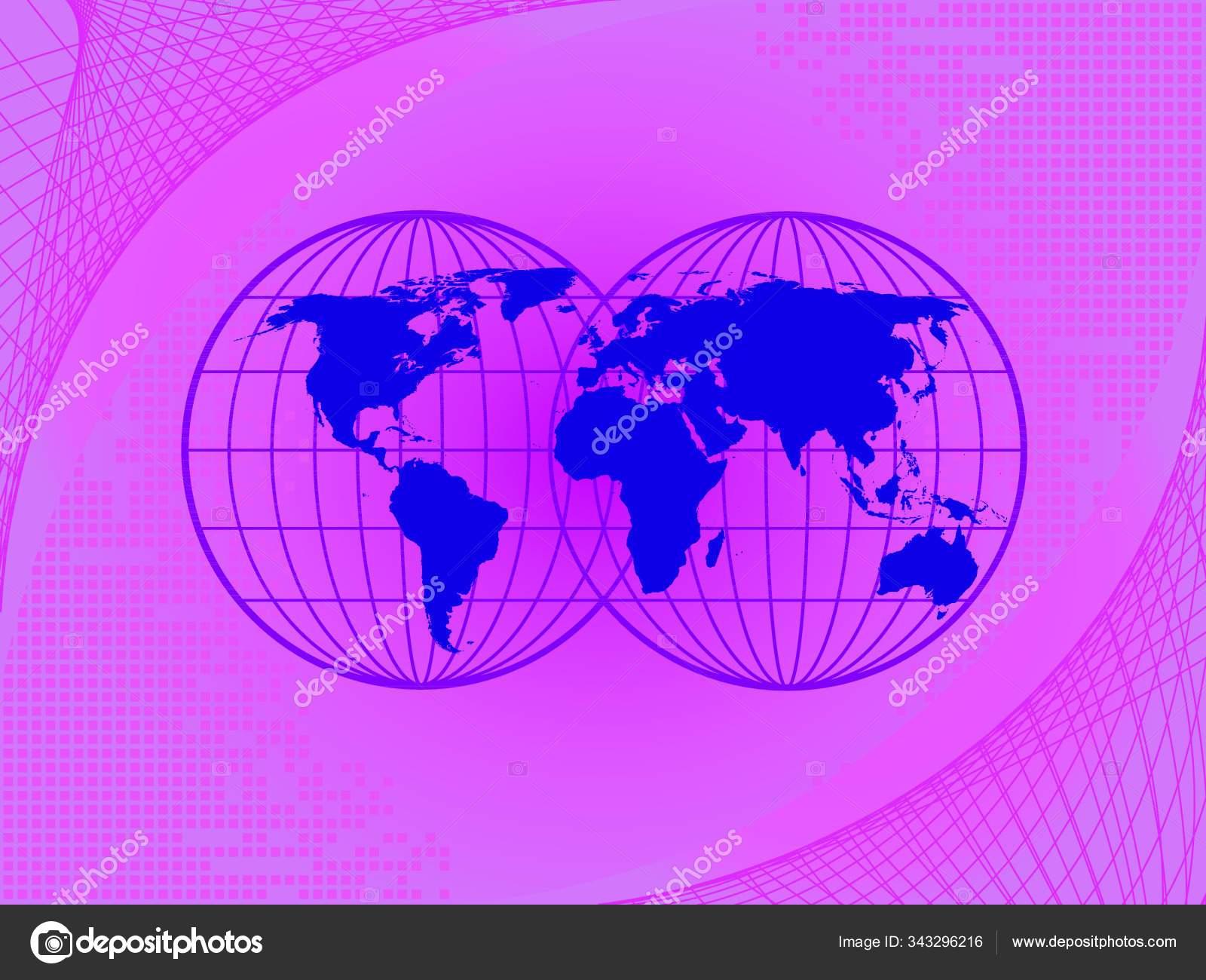 Map World Stock Vector By ©yayimages 343296216
