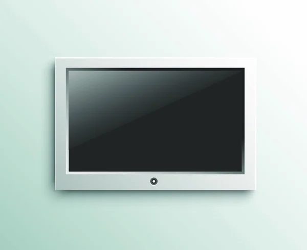 Led tv hanging monitor on the wall background Stock Vector Image by ...