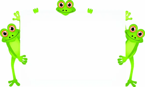 Funny frog cartoon with blank sign Stock Vector Image by ©starlight789 ...