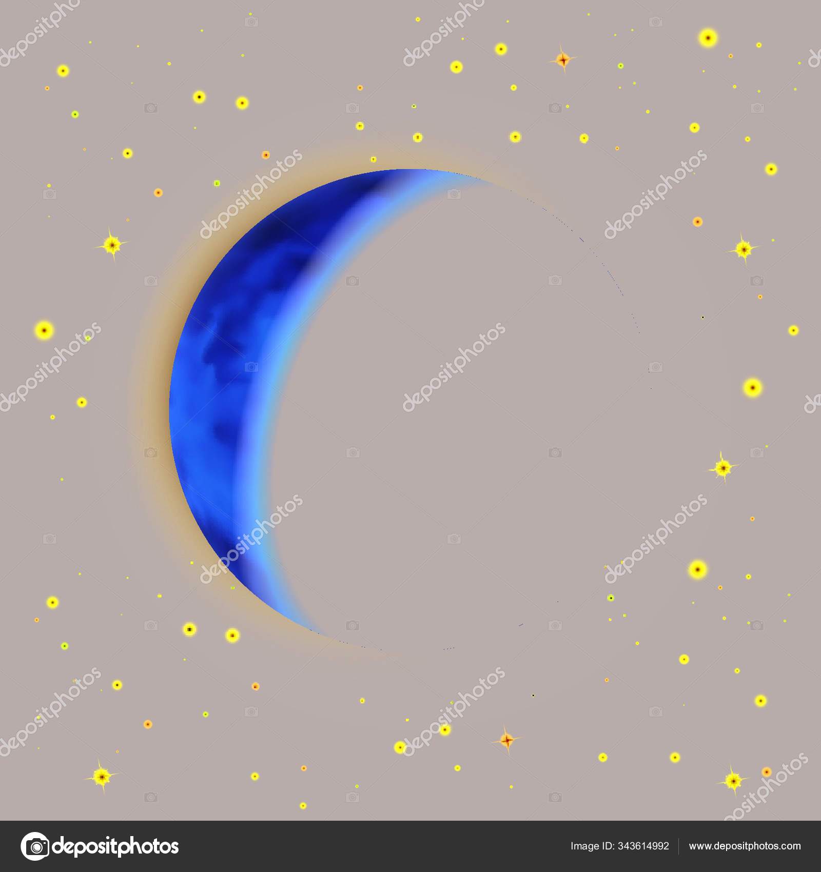Partial Eclipse Moon Shadows Space Right Side Stock Vector Image by ...