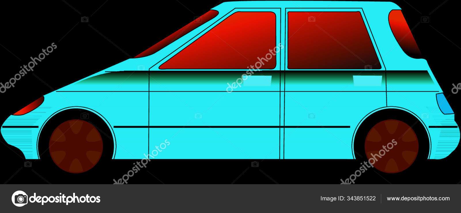 Cartoon Stylish Illustration Minivan Stock Vector Image by ©YAYImages ...