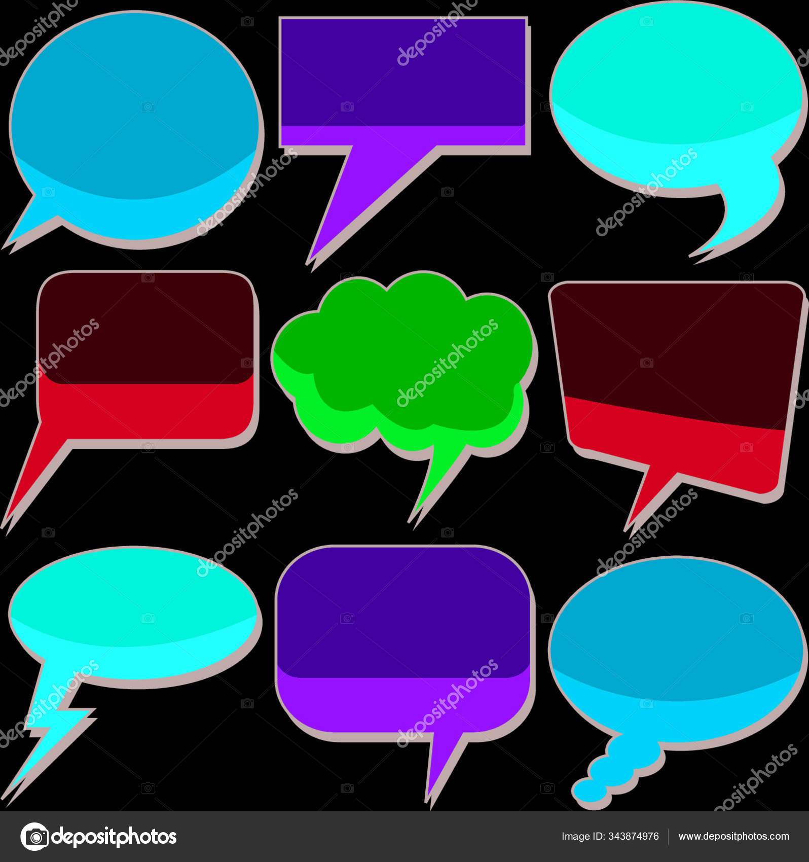 Vector Set Dialog Bubbles Stock Vector Image By ©yayimages 343874976