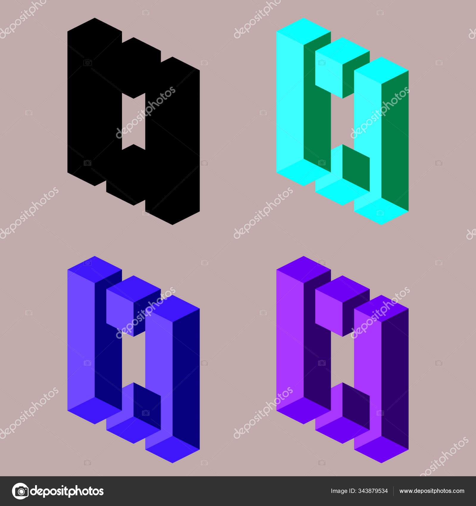Vector Optical Illusion Colorful Blocks Stock Vector by ©YAYImages ...