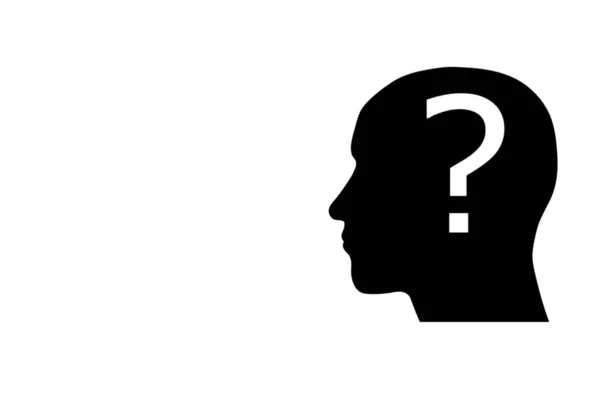 Human Head Question Mark Symbol White Stock Vector by ©YAYImages 345836454