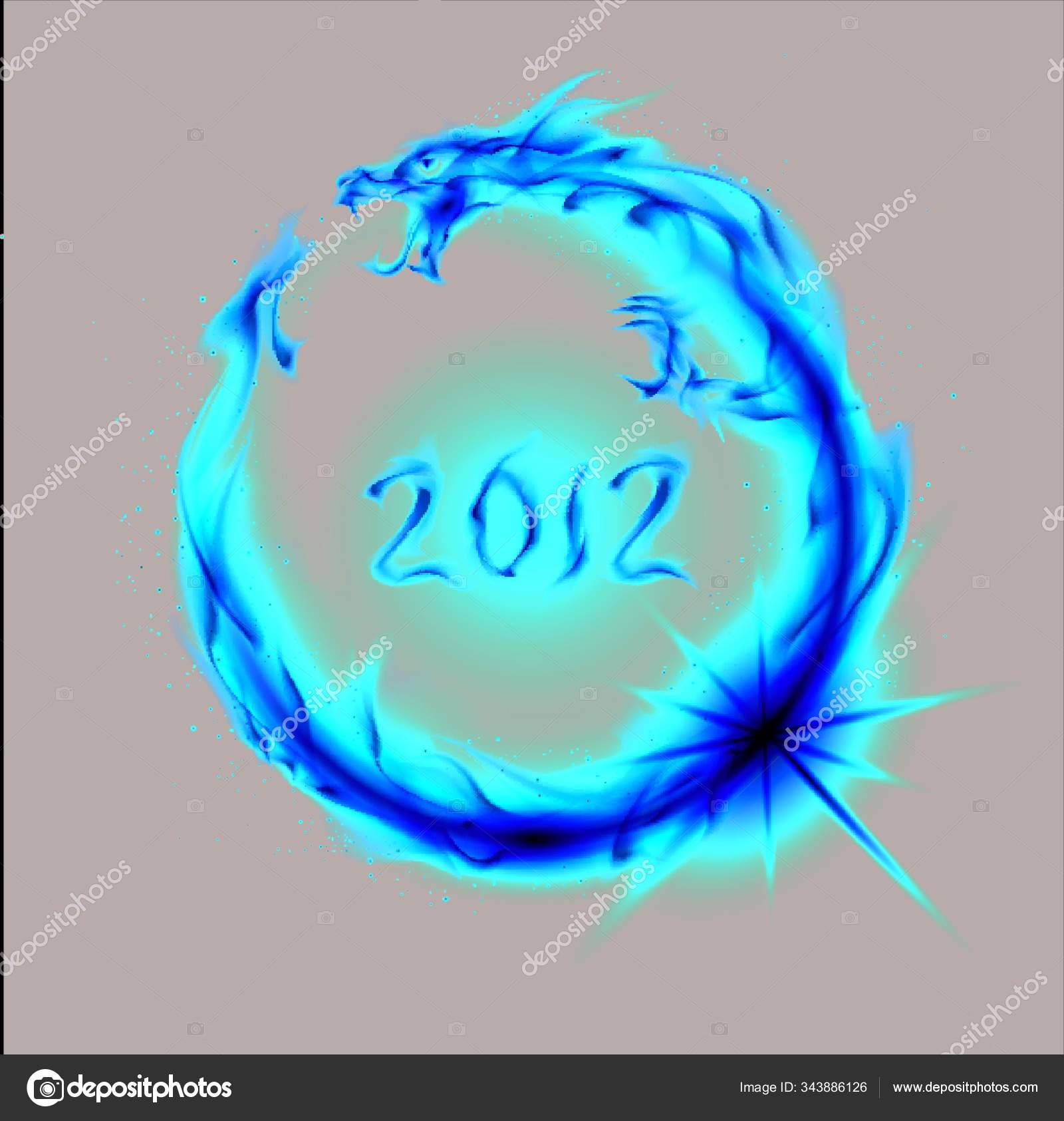 Abstract Red Fiery Dragon Illustration Black Background Design Stock ...