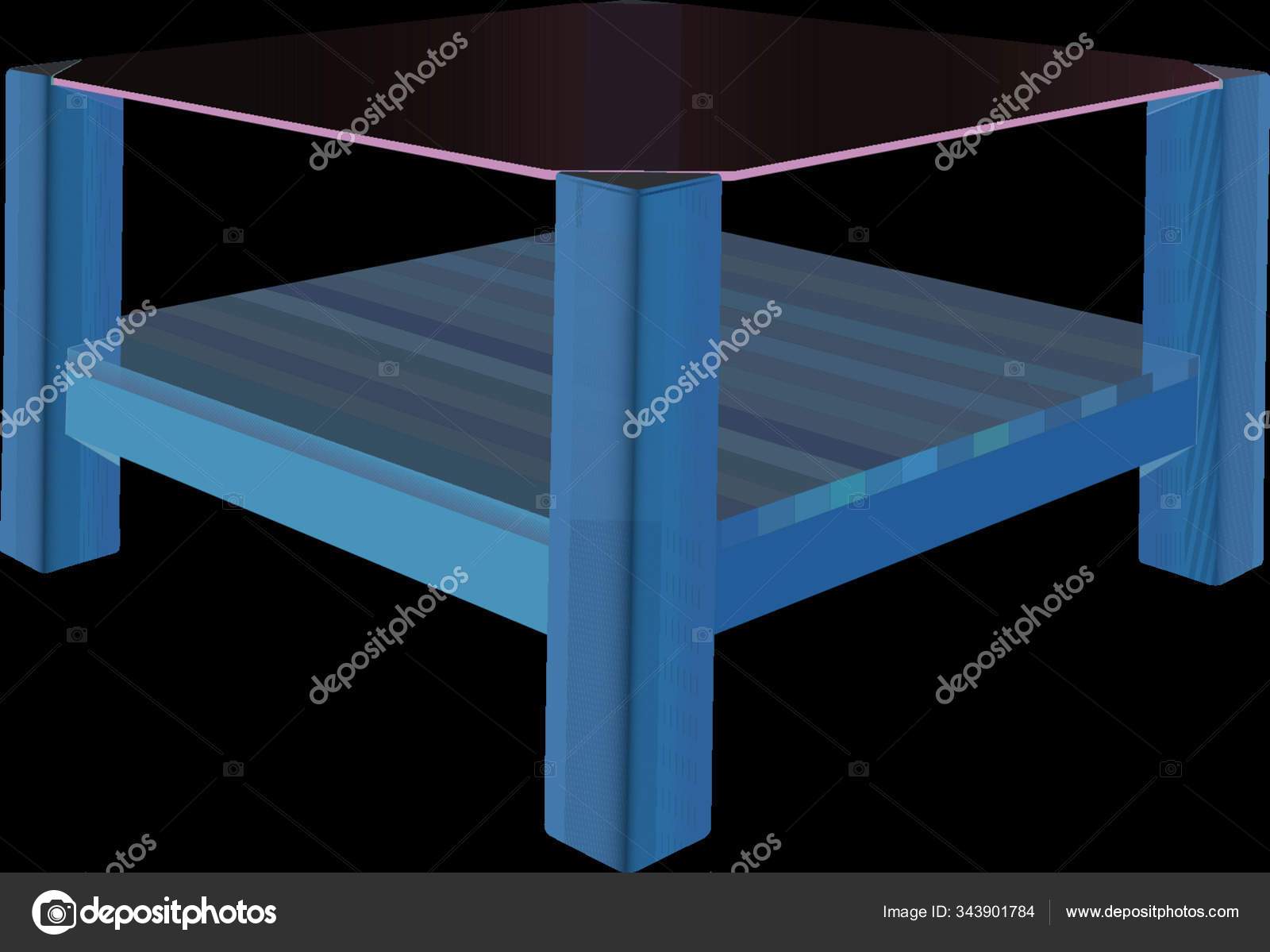 Vector Realistic Coffee Table White Background Stock Vector by ...