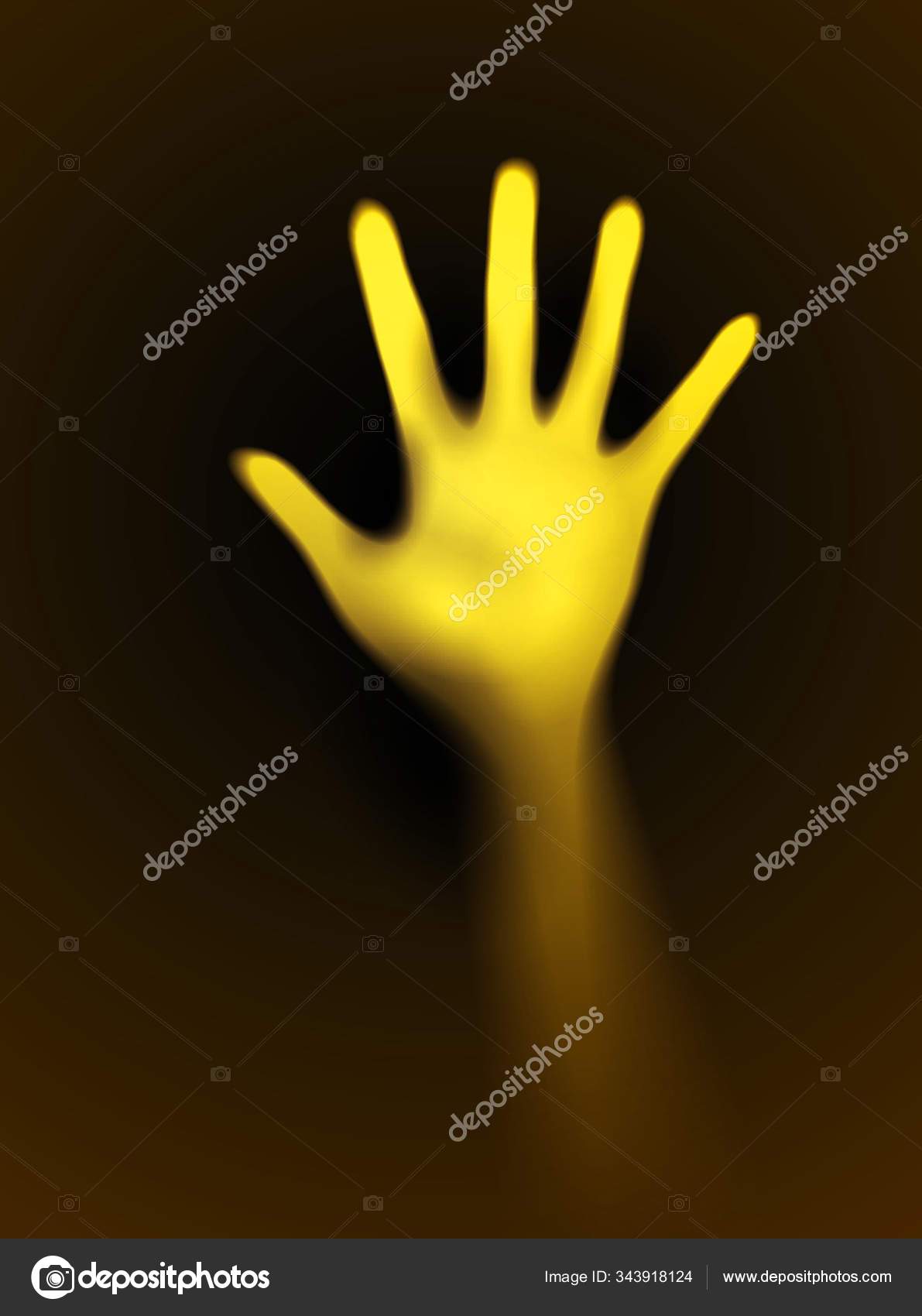 Two Open Hands Gray Mist Illustration Designer Stock Vector Image by ...