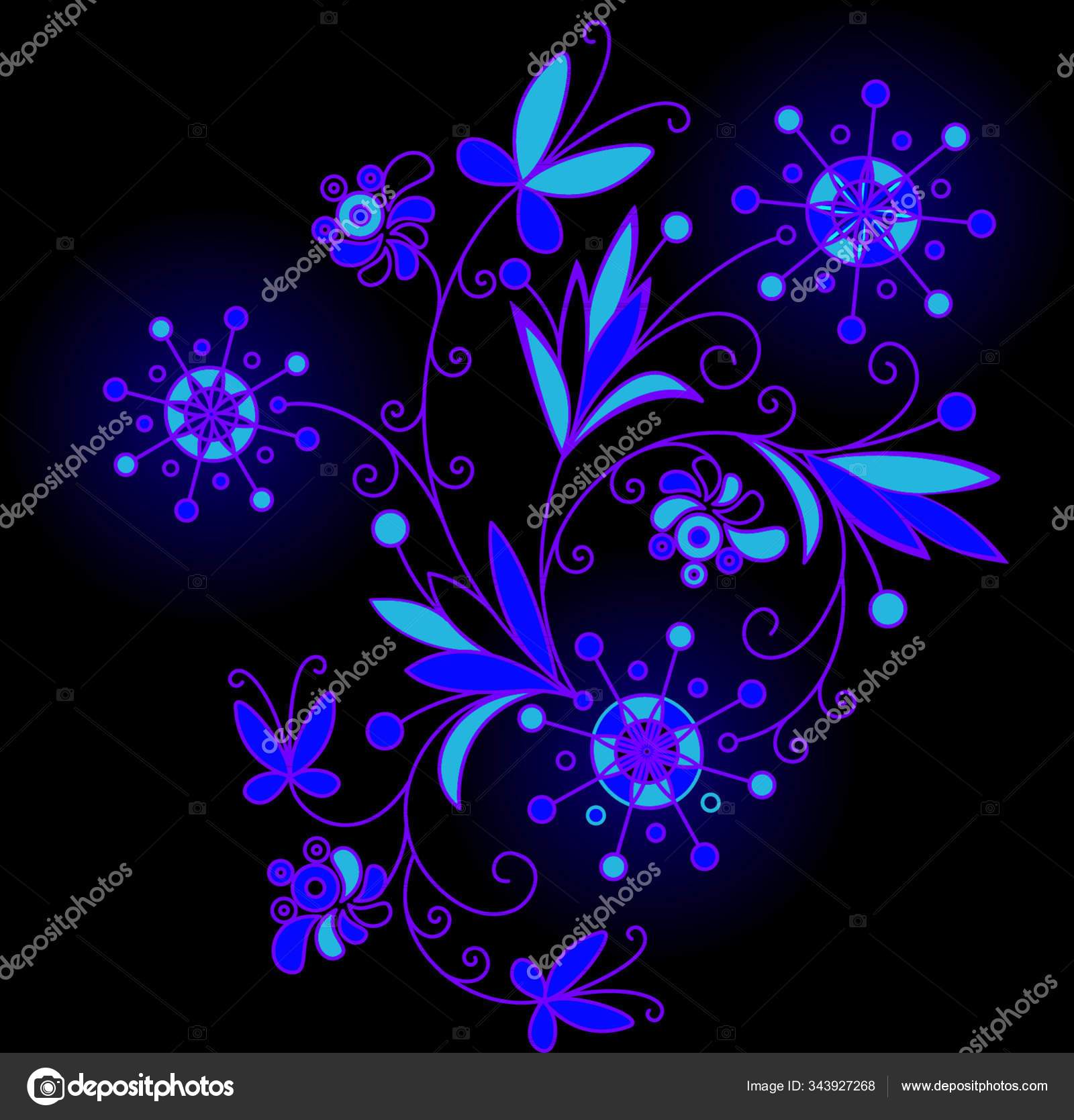 Abstract Flowers Background White Design Stock Vector Image by ...