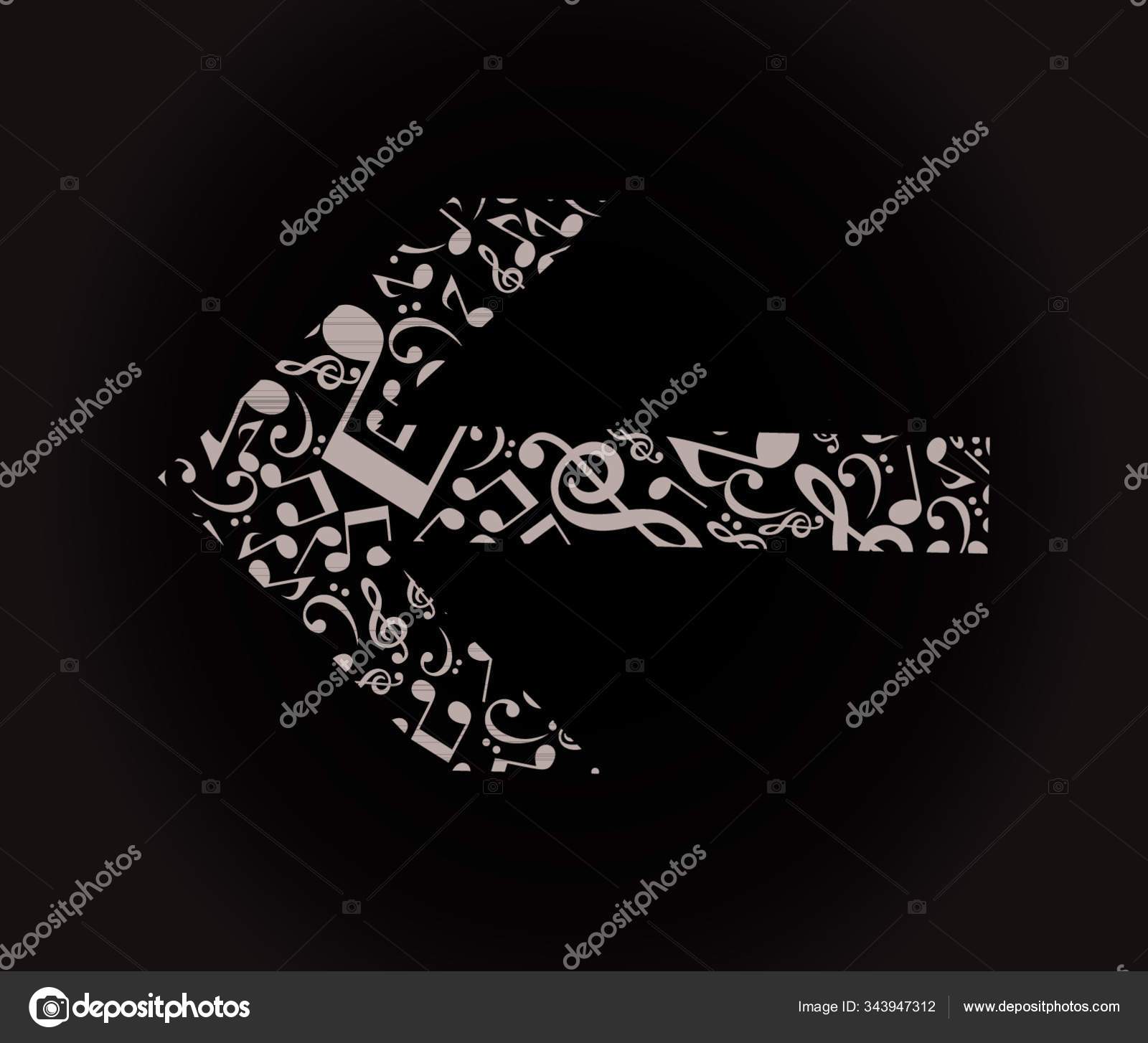 Arrow Consists Musical Notes Vector Illustration Stock Vector by ...