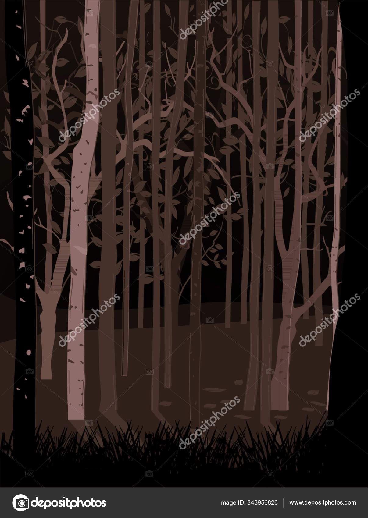 Black Forest White Color Vector Illustration Stock Vector Image by ...