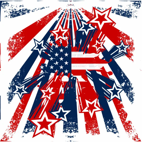 Stylized American Flags Stock Illustration by ©YAYImages #344585264