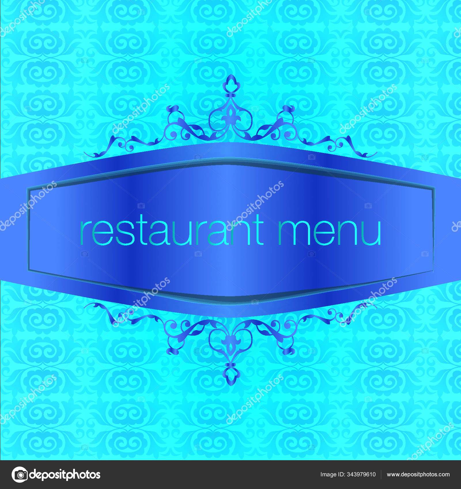 Studied Traditional Pattern Eastern Restaurant Menu Stock Vector Image ...