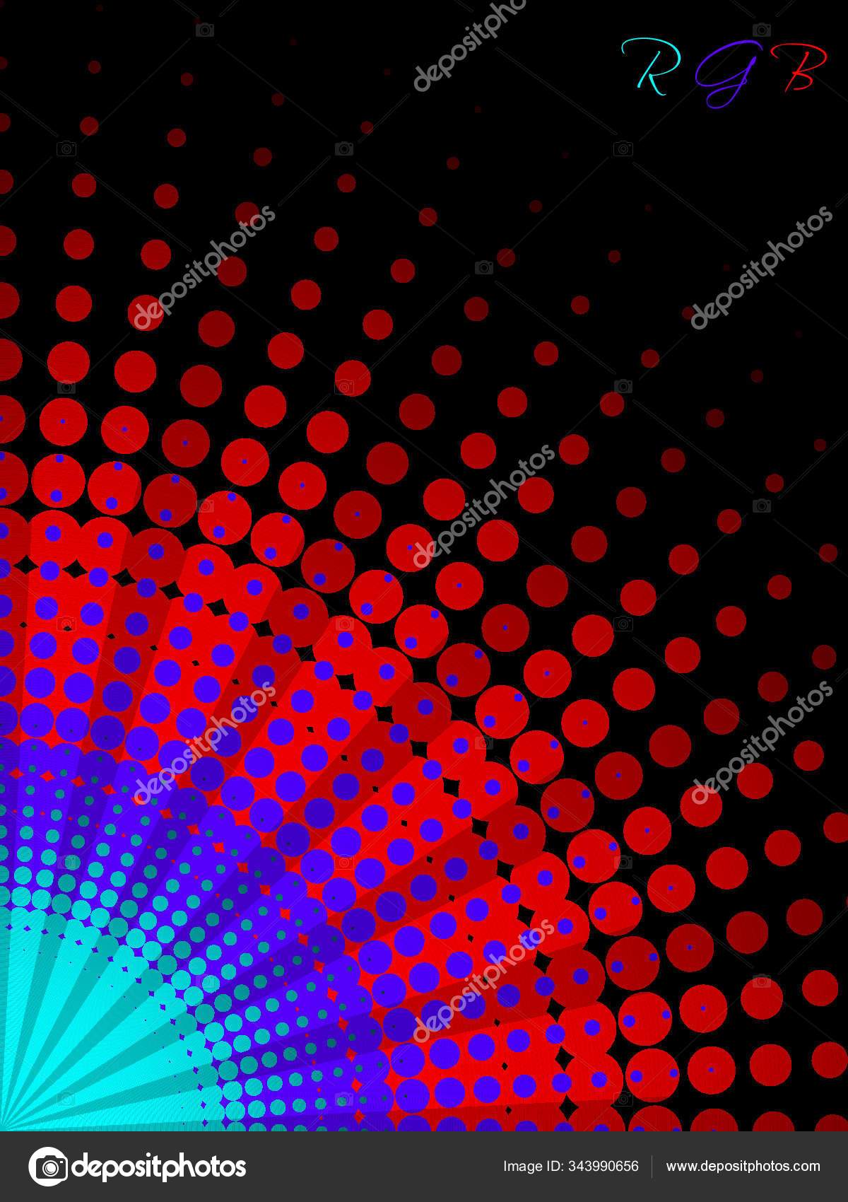 Abstract Rgb Background Design Huge Halftones Stock Vector Image by ...