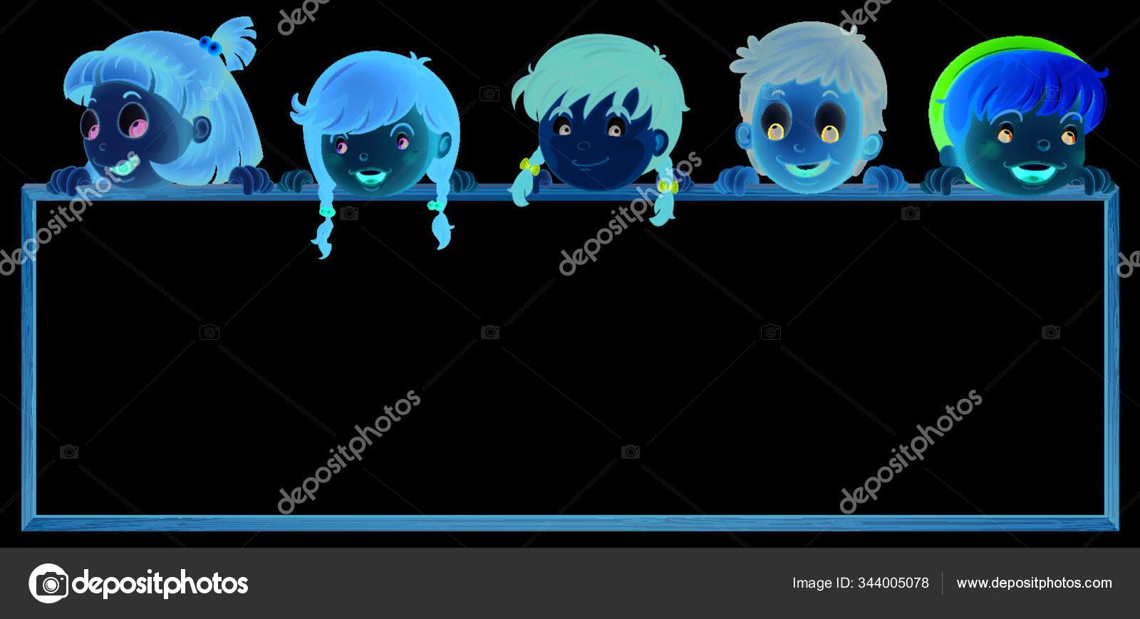 Illustration Kids Showing Board White Background Stock Vector Image by ...