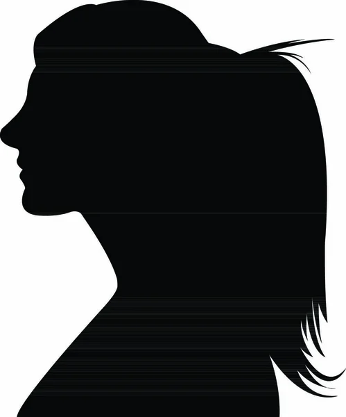Lady Head Silhouette Vector Stock Vector Image by ©YAYImages #344002012