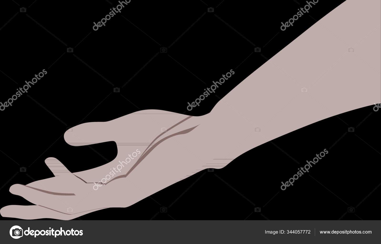 Human Hand Palm Vector Illustration Basic Design Stock Vector by ...