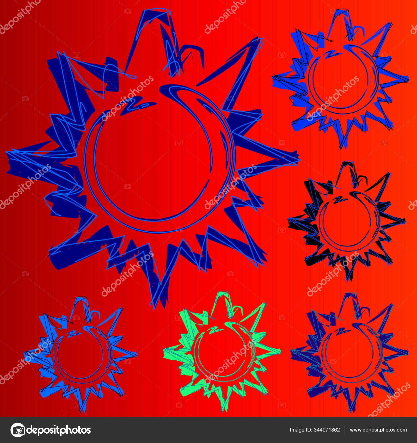 Sun Logo Set Study Vector Illustration Stock Vector Image by ©YAYImages ...