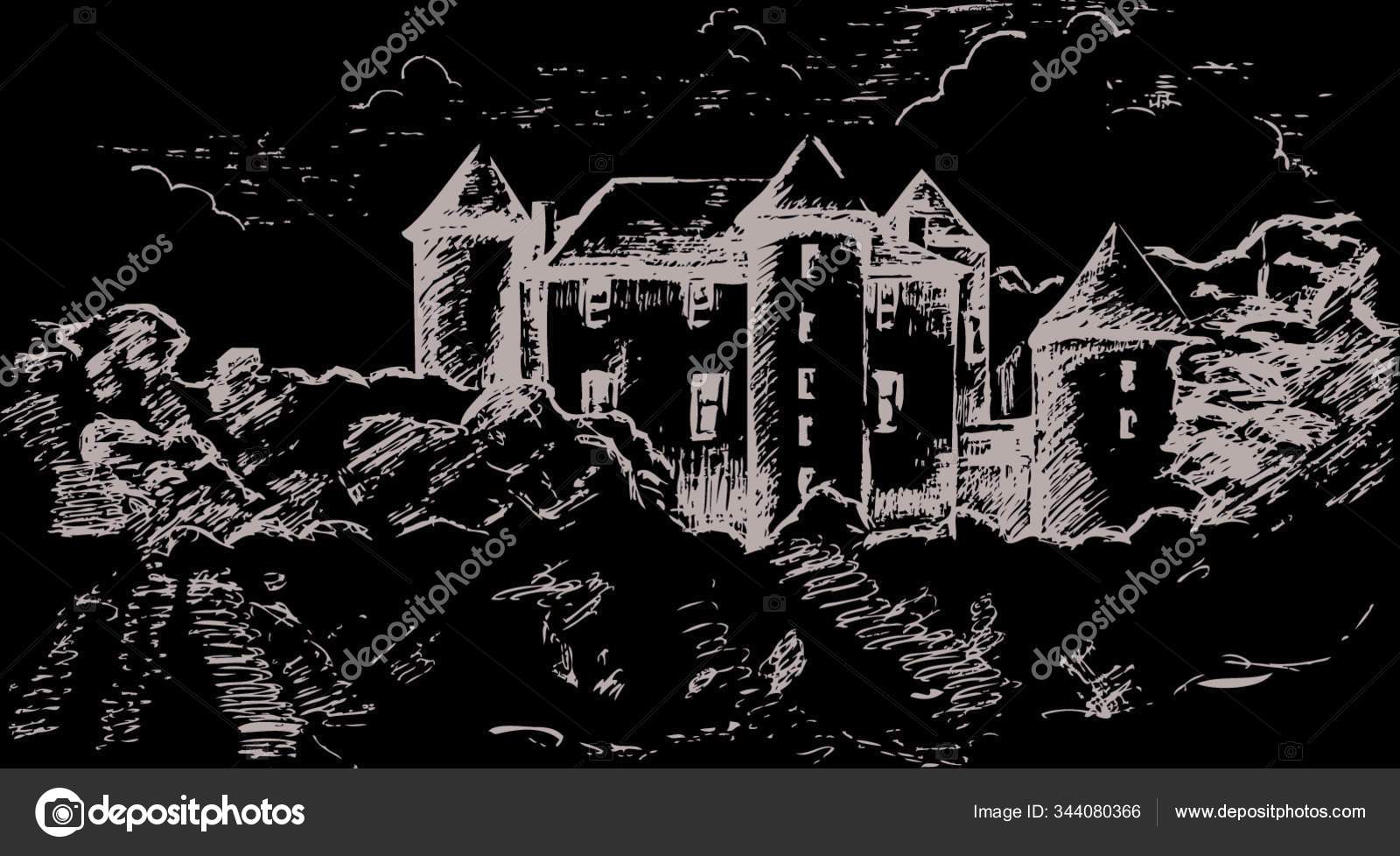 Old Castle Sign Graphic Illustration Stock Vector Image by ©YAYImages ...