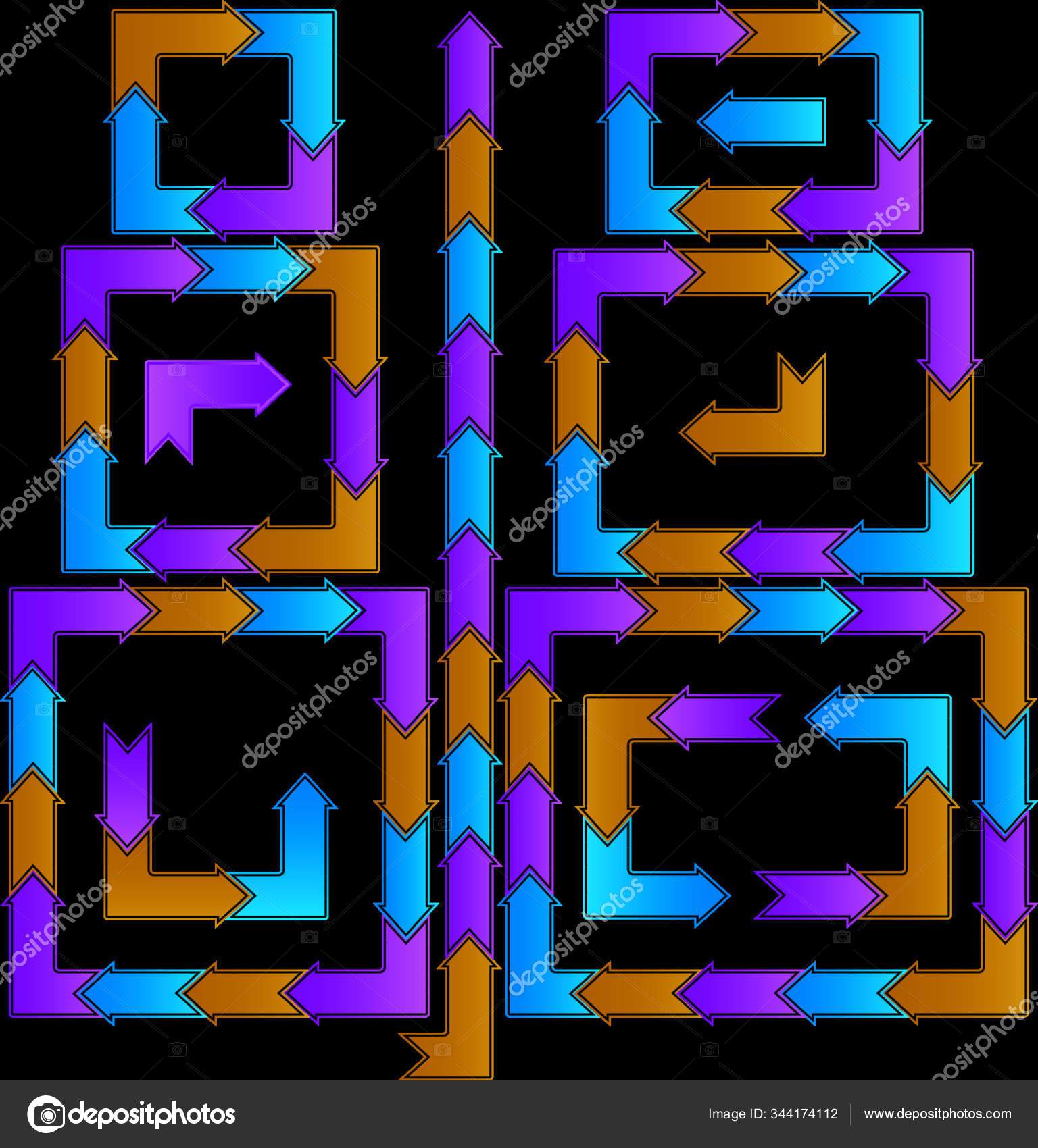 Multiple Workflow Process Diagrams Arrows Stock Vector Image by ...