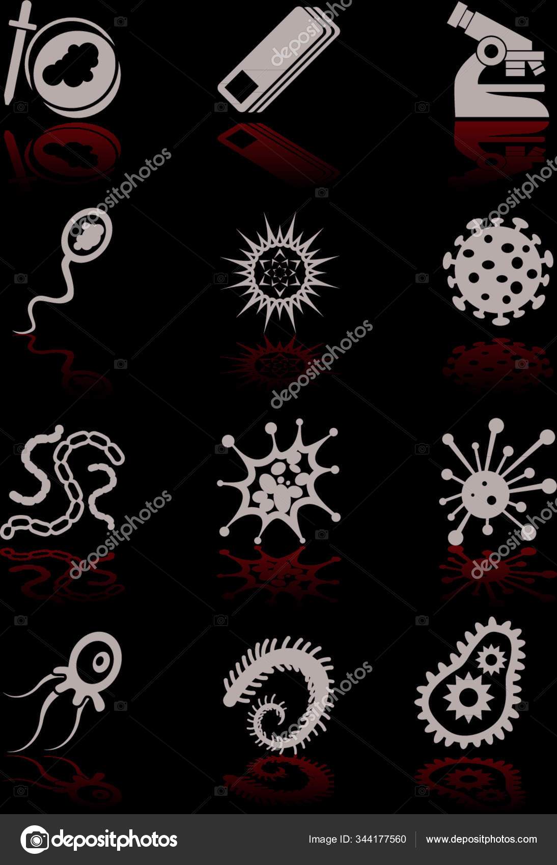 Image Microscopic Icons Stock Vector by ©YAYImages 344177560