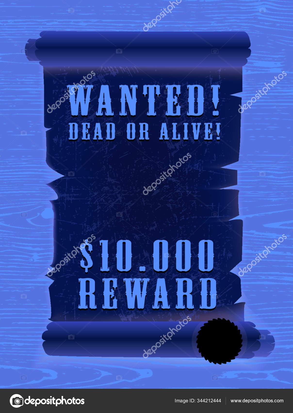 Vector Poster Wanted Dead Alive Wood Texture Background Eps Stock ...