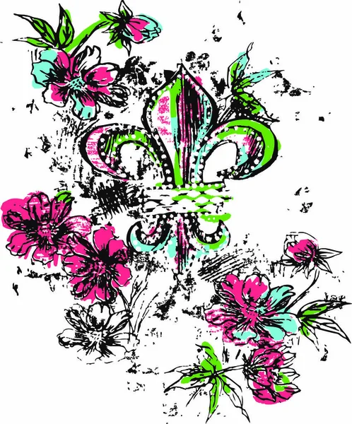 Fleur Lis Scroll Pattern Stock Vector Image by ©YAYImages #343144636