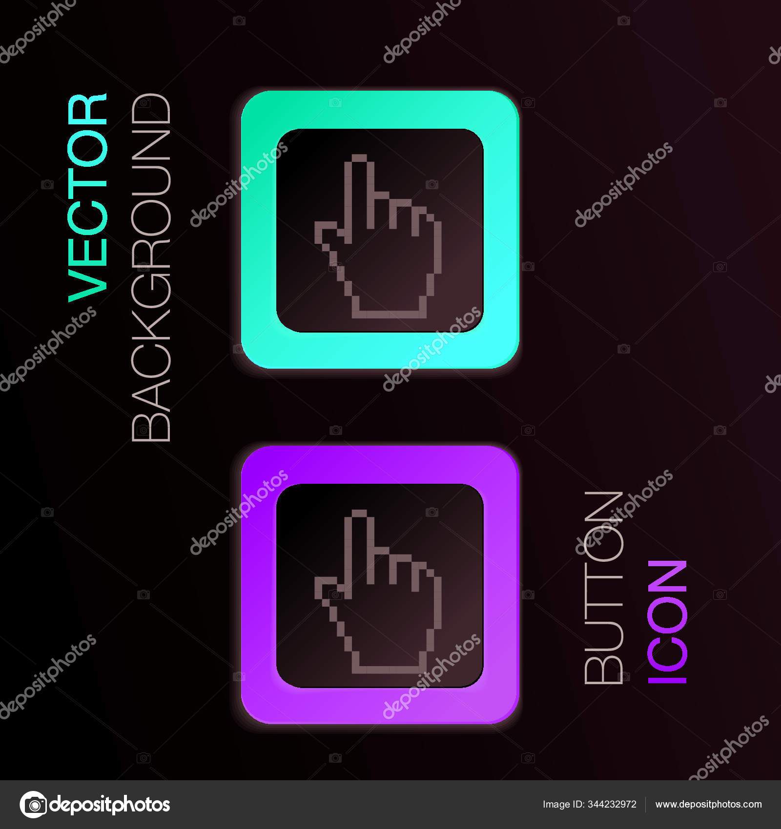 Mouse Hand Cursor Pixel View Stock Vector Image by ©YAYImages #344232972