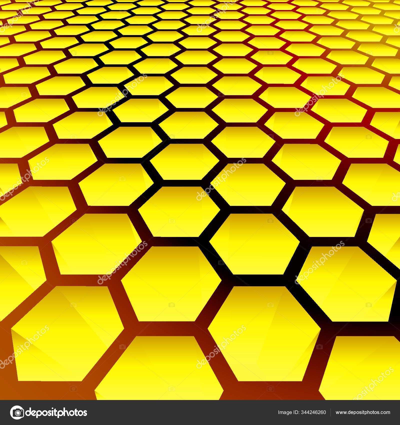 Abstract Blue Hexagon Cells Structure Science Technology Background ...