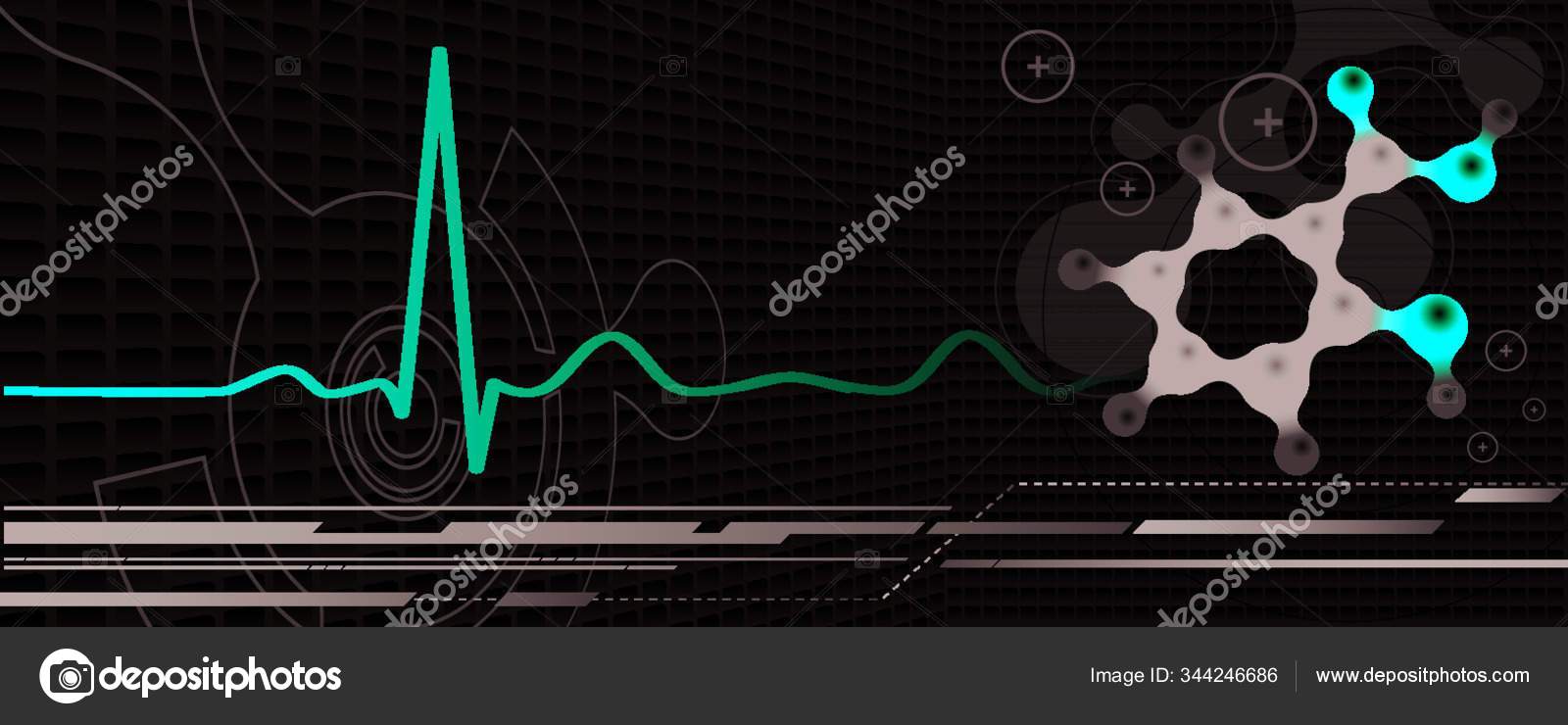 Vector Medical High Tech Background Science Abstract Stock Vector Image ...
