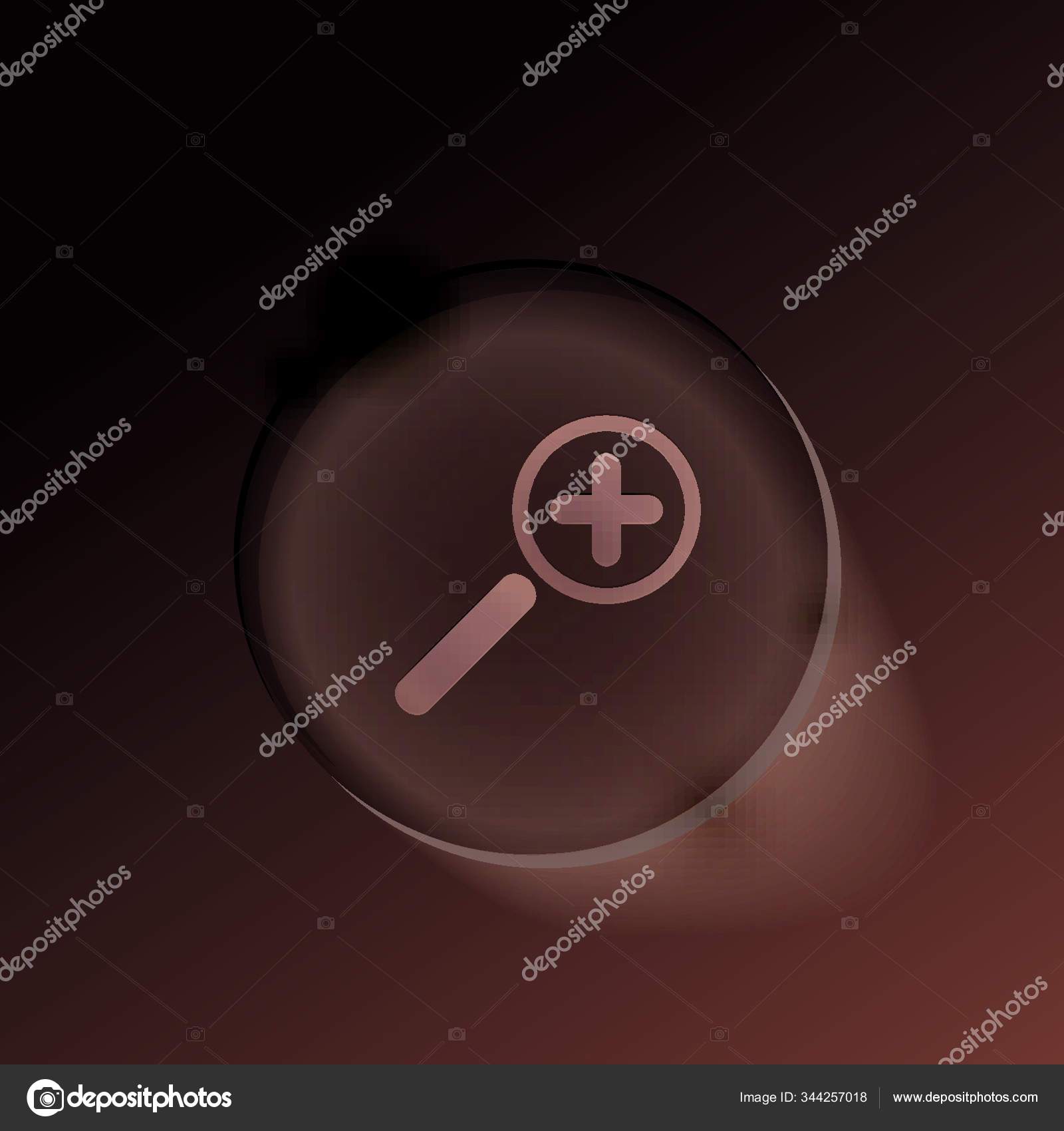 Magnifier Increase Sign Graphic Illustration Stock Vector Image by ©YAYImages #344257018
