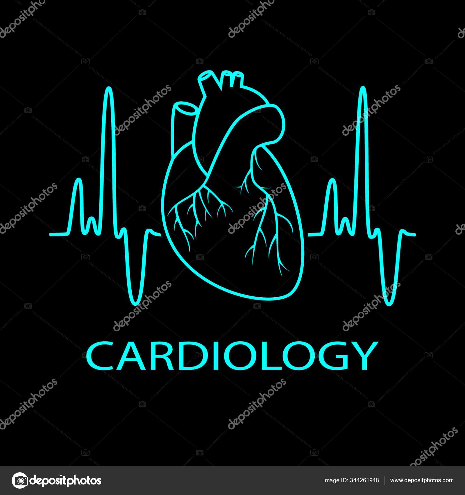 Vector Human Heart Medical Symbol Cardiology Stock Vector Image by ...
