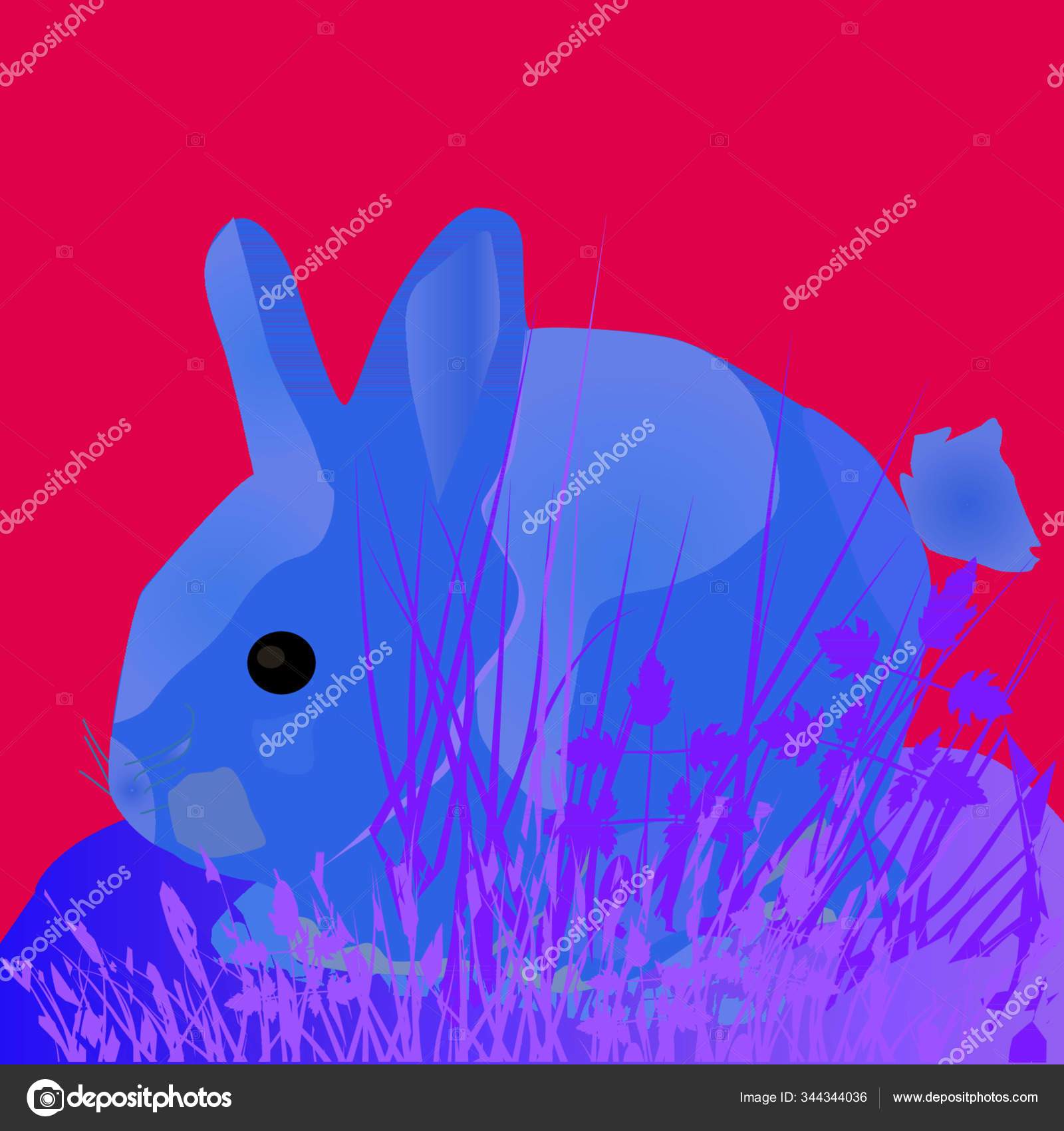 Rabbit Sign Graphic Illustration Stock Vector by ©YAYImages 344344036