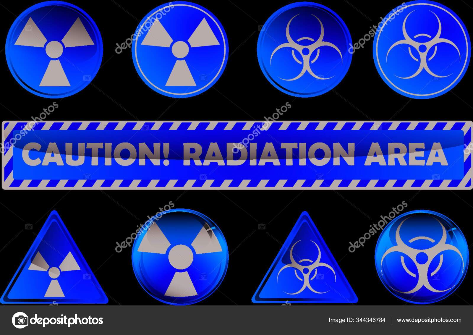 Set Different Radiation Signs White Stock Vector by ©YAYImages 344346784