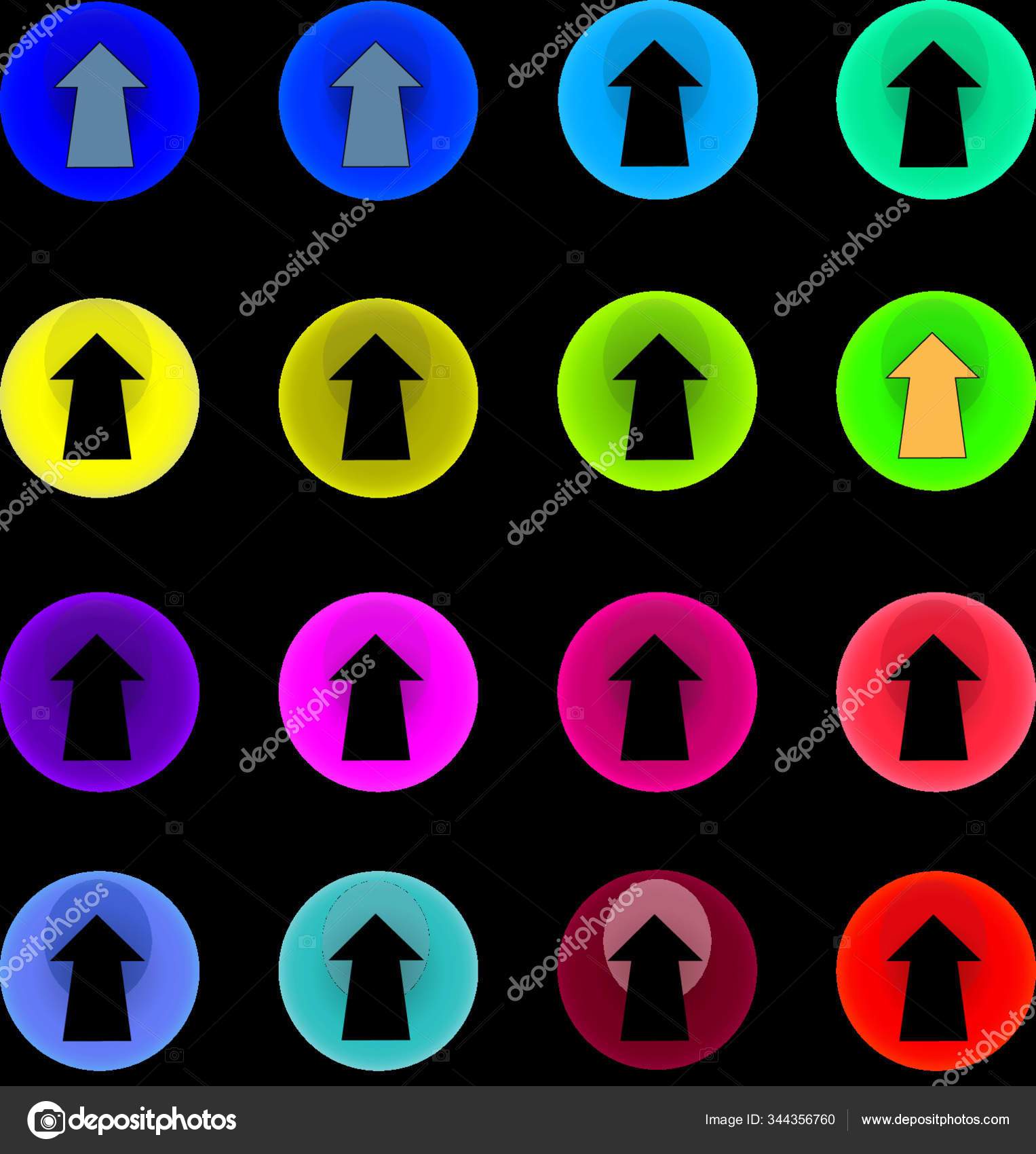 Multi Coloured Buttons Loading Various Colours Stock Vector by ...