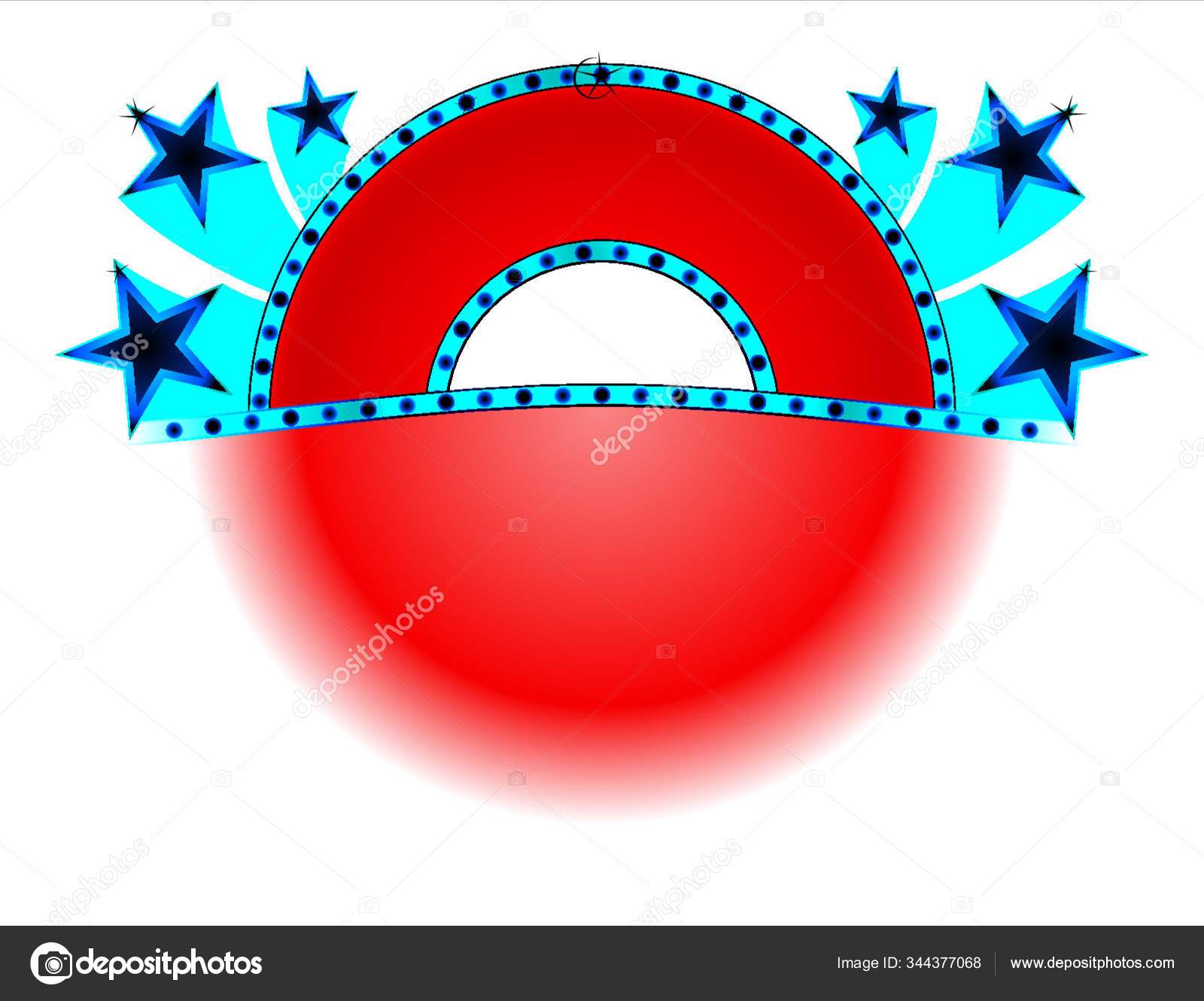 Stars Empty Red Blue Neon Stock Vector Image by ©YAYImages #344377068