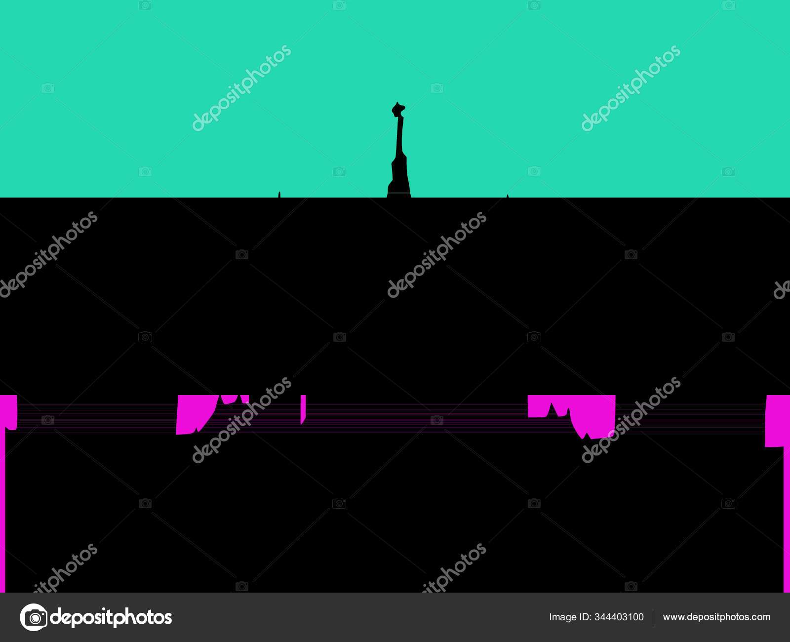 Silhouette Budapest Hungarian Flag Background Stock Vector Image by ...