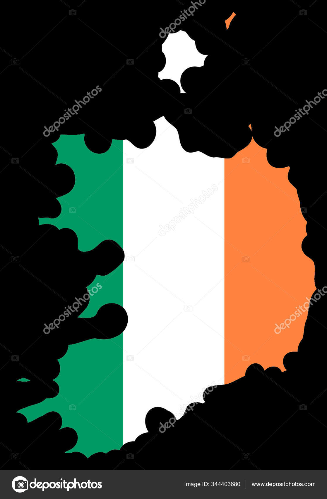 Map Colours Ireland Stock Vector Image by ©YAYImages #344403680
