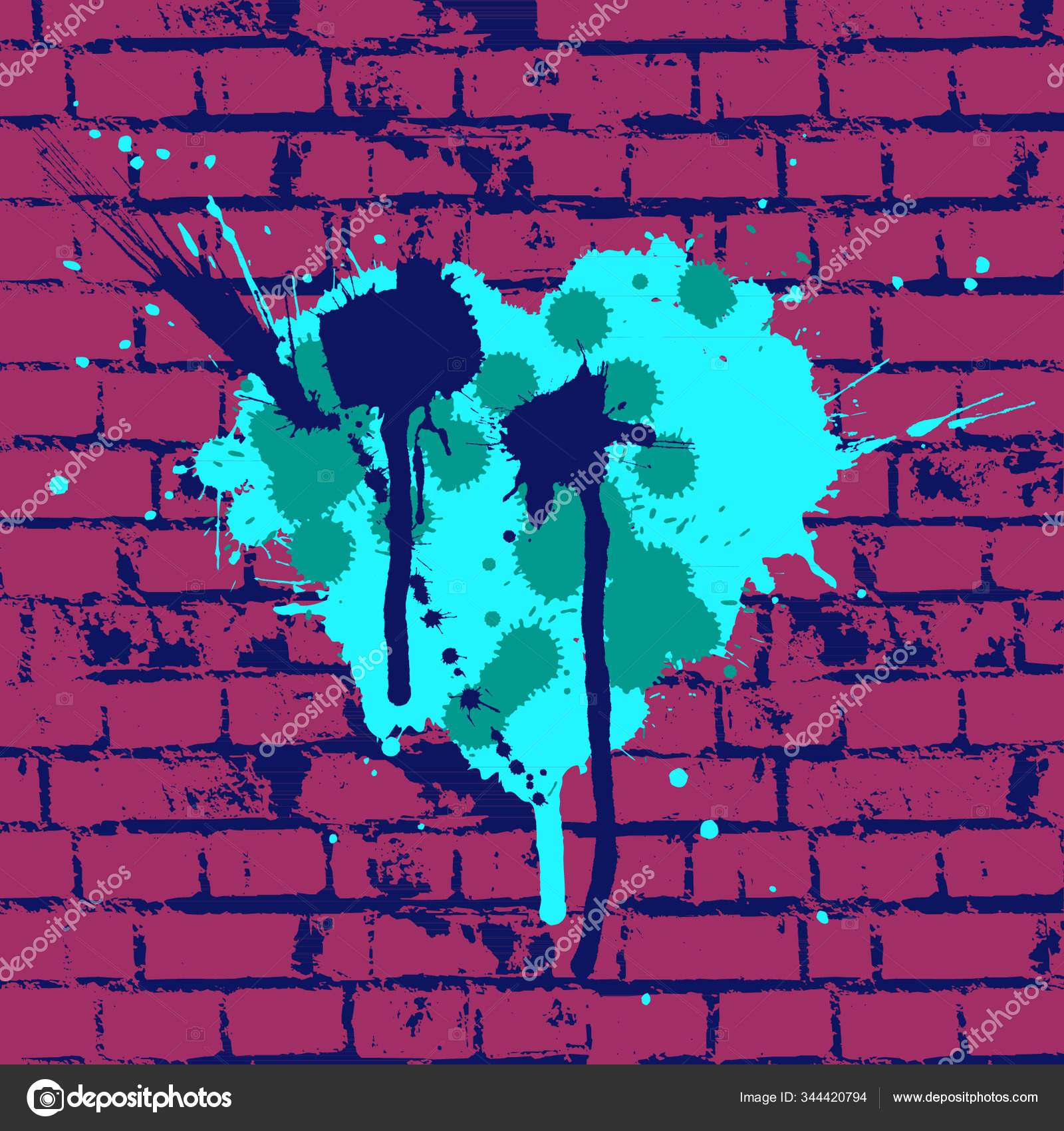 Heart Symbol Brick Wall Vector Stock Vector Image by ©YAYImages #344420794