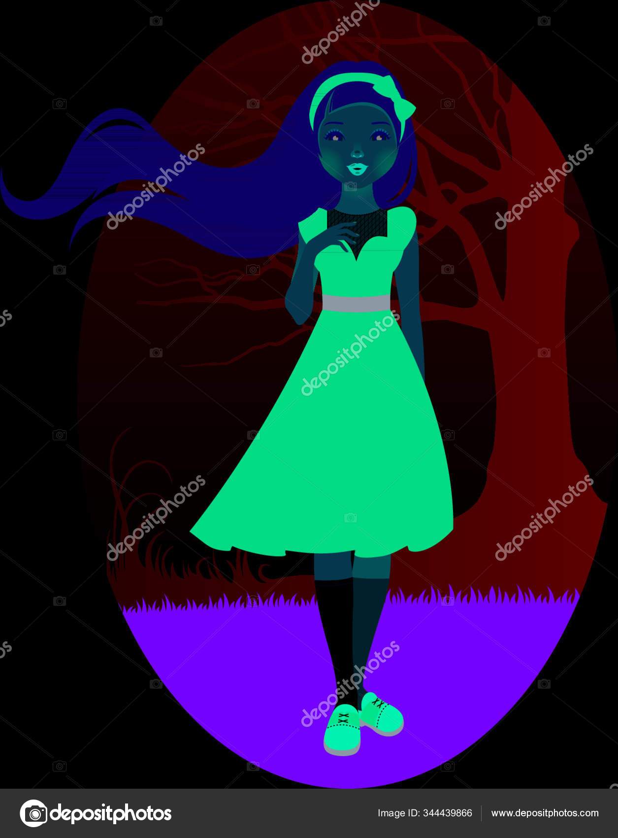 Little Alice Fairy Tale Character Stock Vector by ©YAYImages 344439866