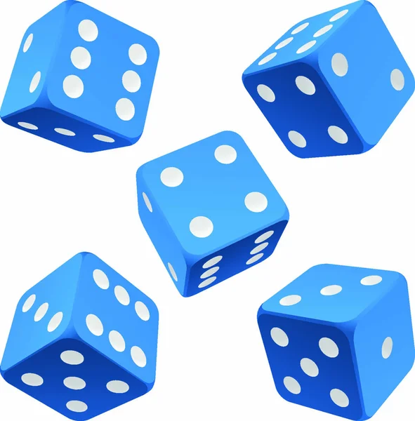 Blue rolling dice set. Vector icon Stock Vector Image by ©d-e-n-i-s ...