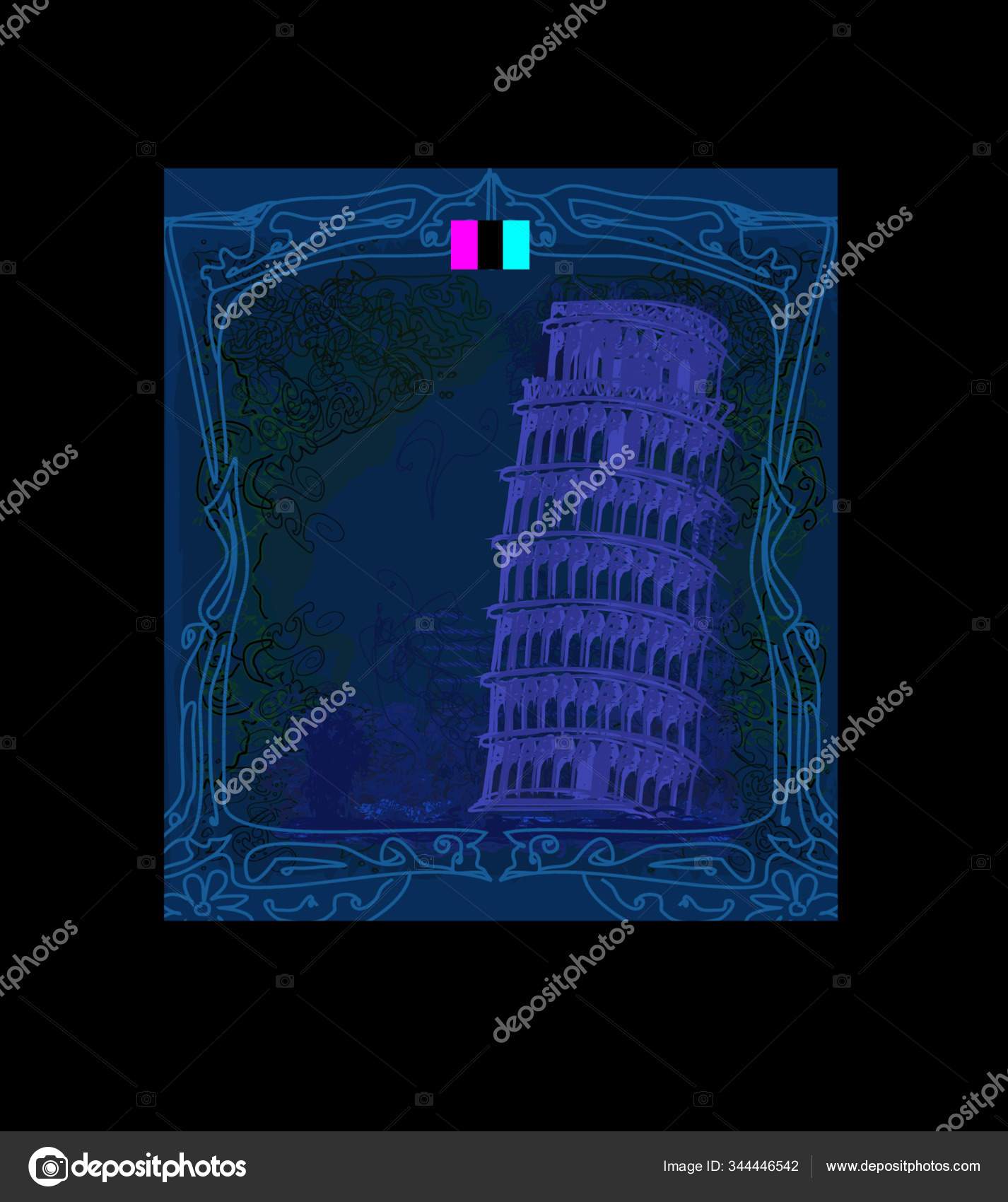 Vector Pisa Tower Vintage Background Stock Vector Image by ©YAYImages ...