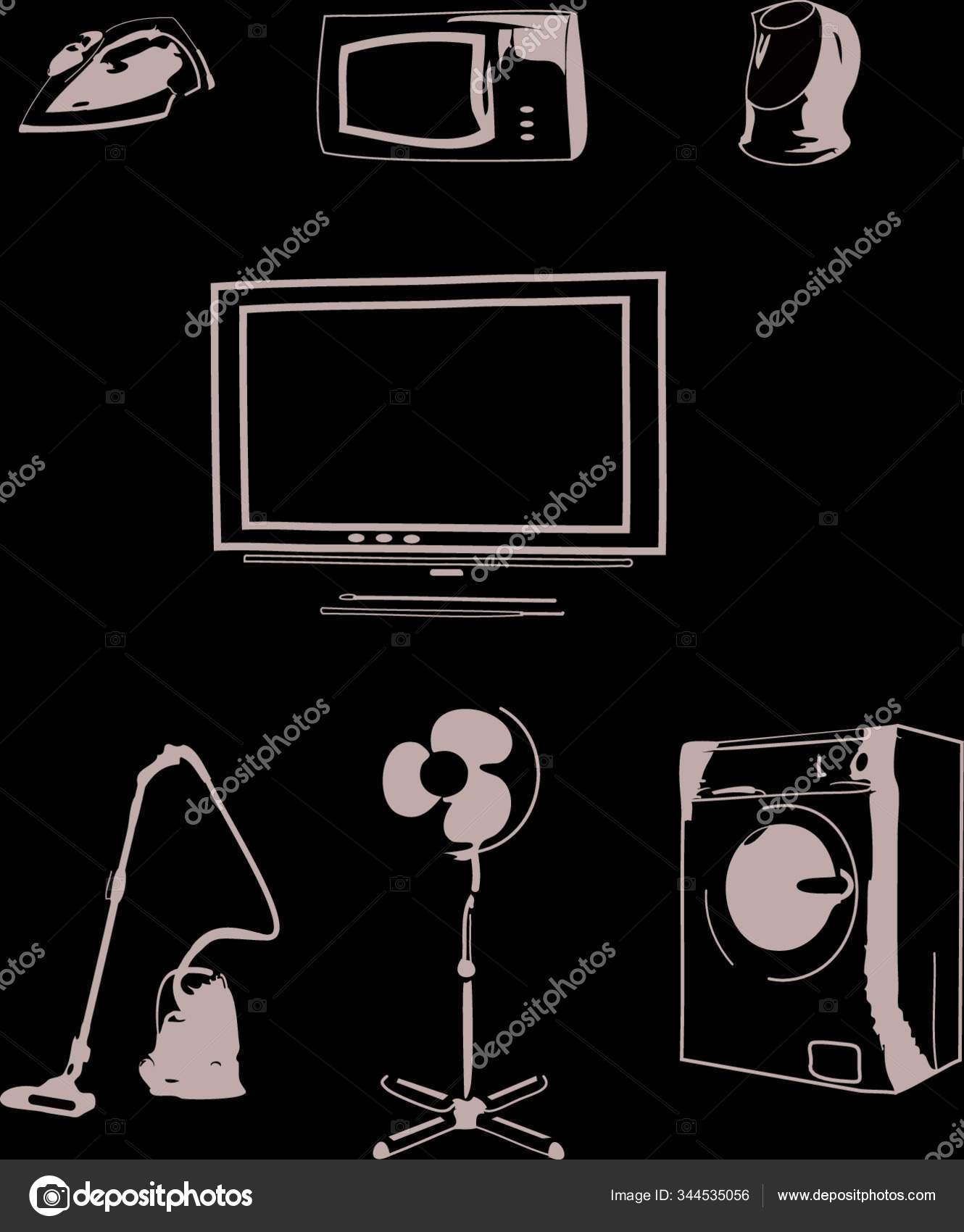 Abstract Vector Electronics Silhouette Set Eps Stock Vector Image by ...
