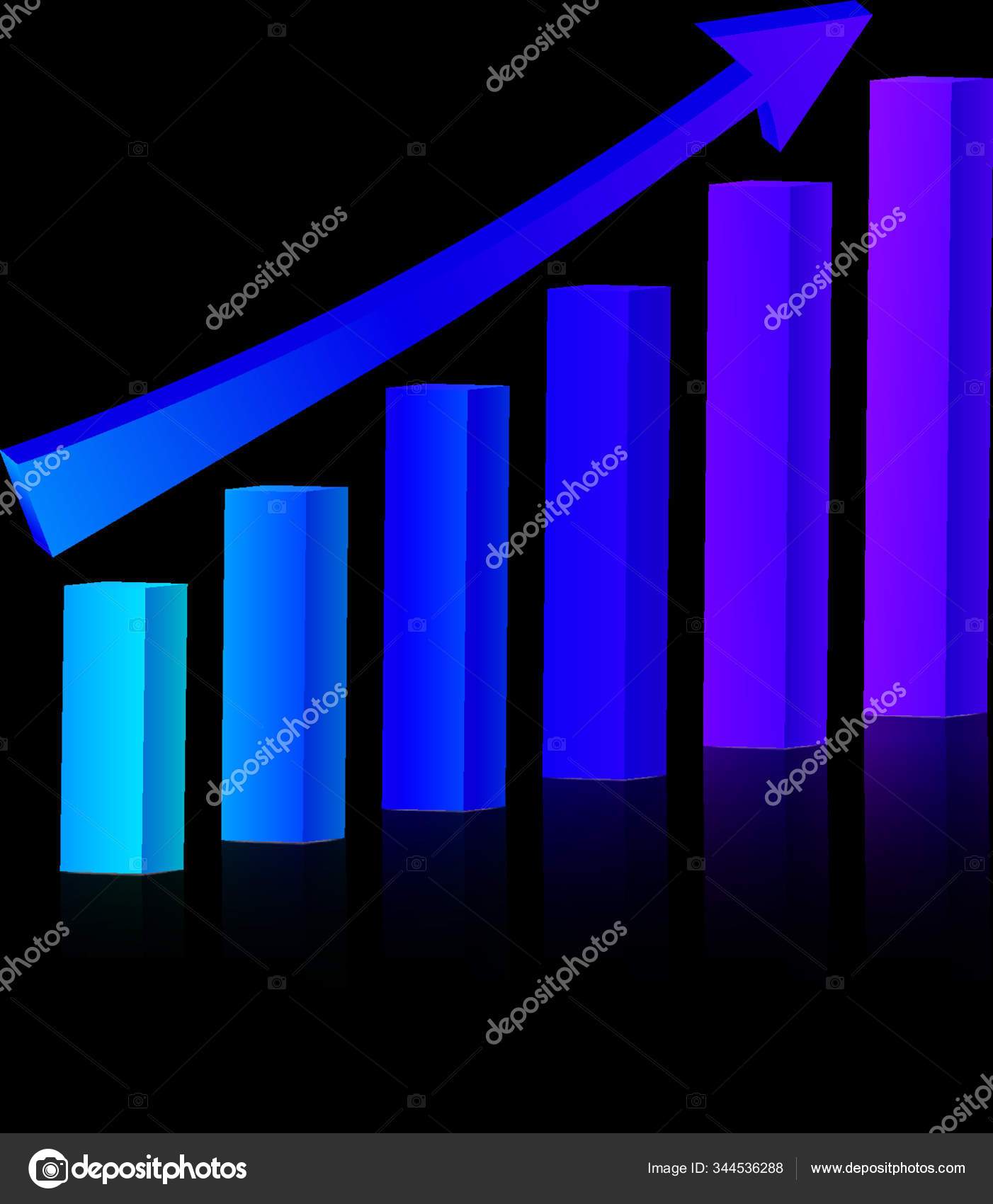 Business Chart Arrow White Background Stock Vector Image by ©YAYImages ...