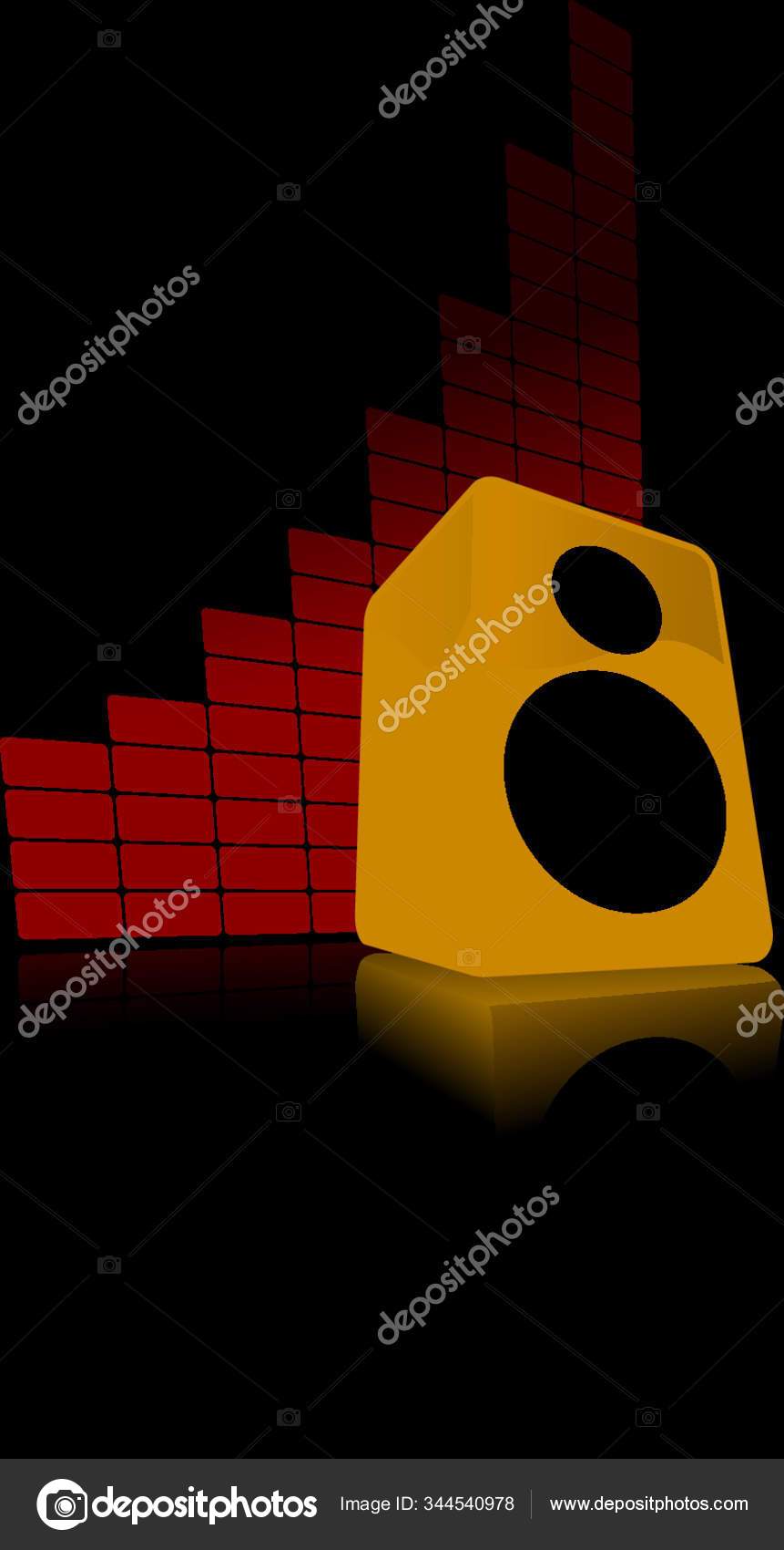 Speaker Raising Volume Sign Graphic Illustration Stock Vector Image by ...