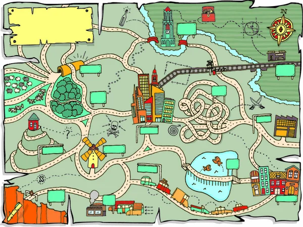 Fun road map Vector Art Stock Images | Depositphotos