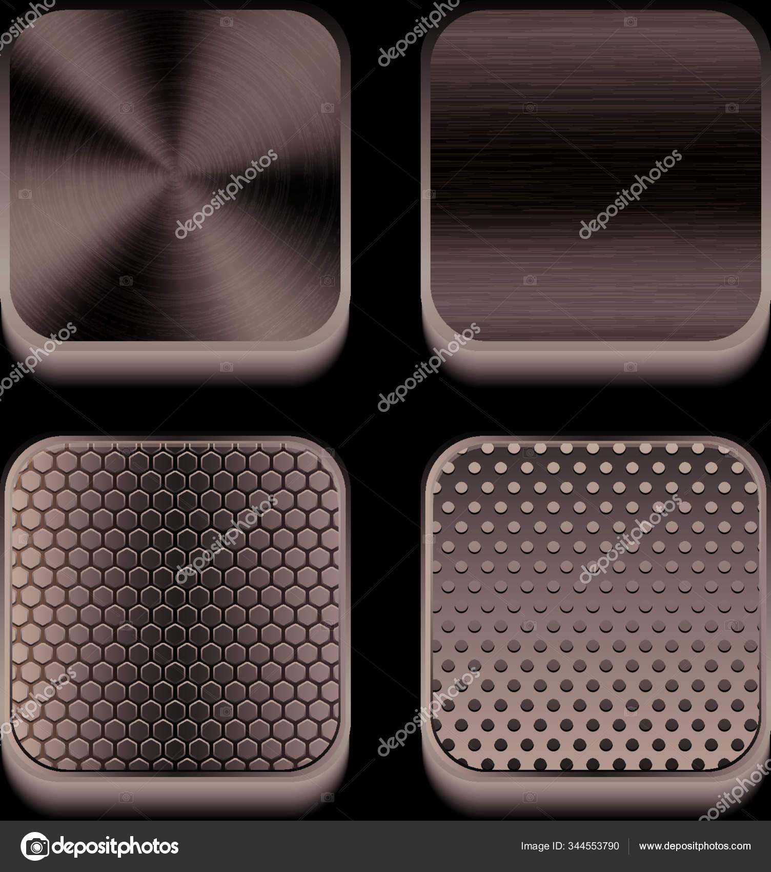 Apps Metal Icon Set Vector Illustration Stock Vector Image by ...