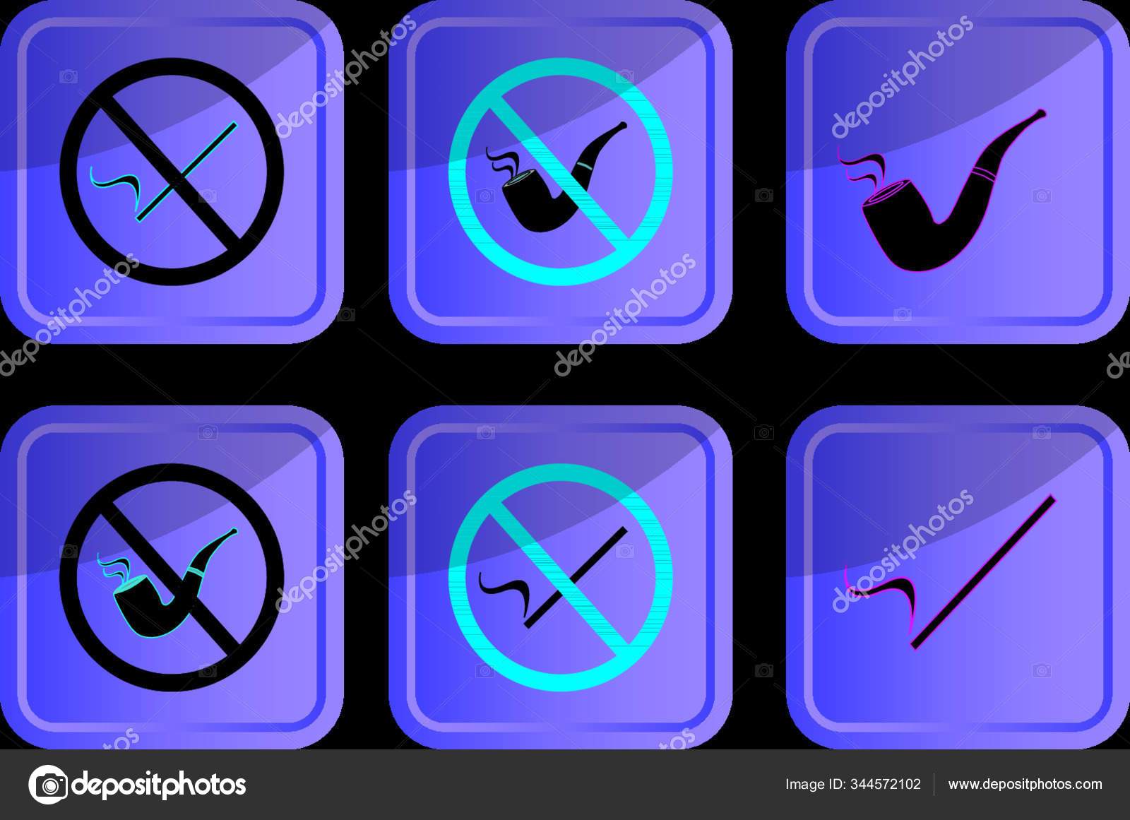 Smoking Allowed Allowed Signs Gold Background Vector Eps10 Graphic ...