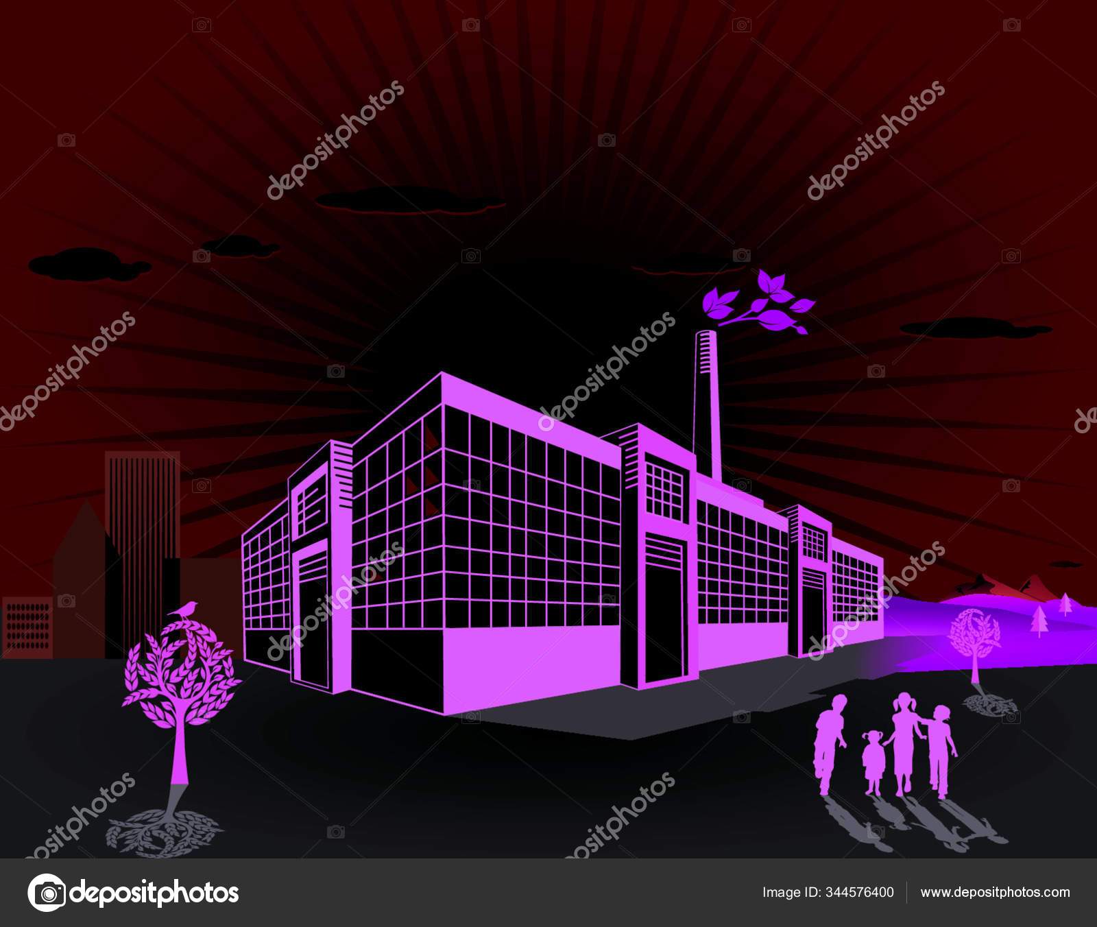 Green Factory Sign Graphic Illustration Stock Vector by ©YAYImages ...